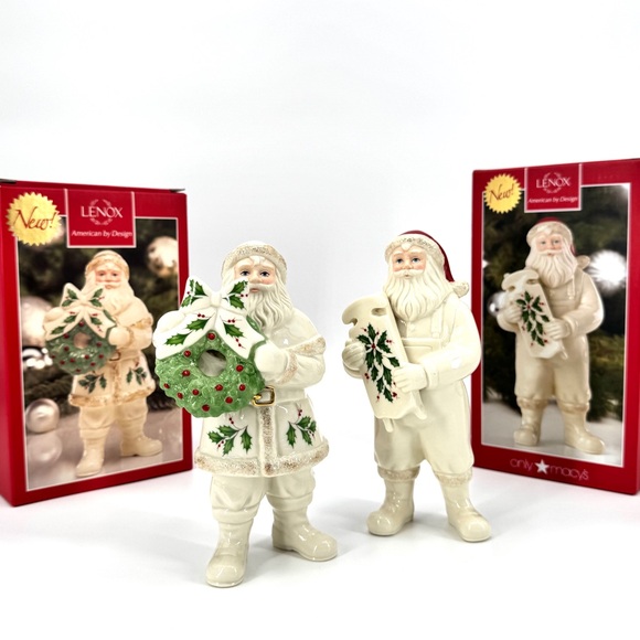Lenox | Holiday | Lenox 2x Holiday Santa W Sled Santa W Wreath ...